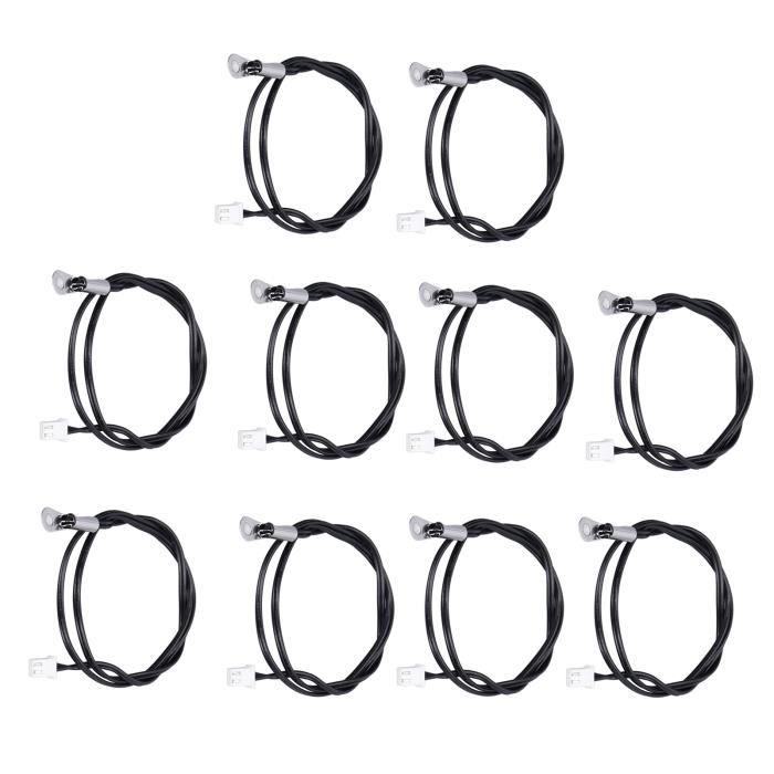Yosoo 10pcs Sonde De Capteur De Température Thermistance Ntc 500mm Cdiscount Auto
