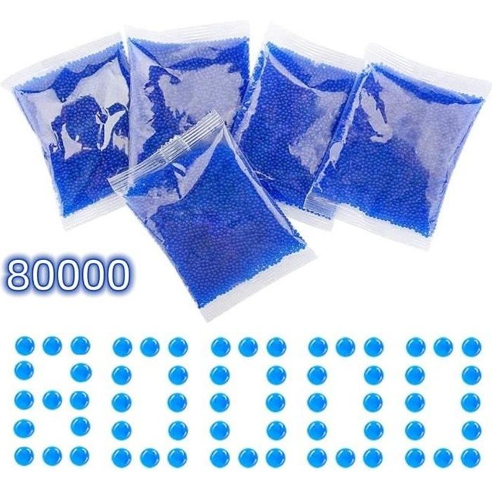 Perles d'eau en Gel Recharge Munitions, 7-8 mm, 80000pcs, Gel Splatter ...