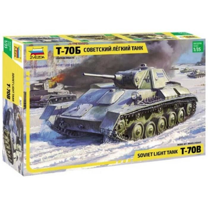 Maquette char - ZVEZDA - T-70b Soviet Light Tank - Échelle 1/35 - Réf ...