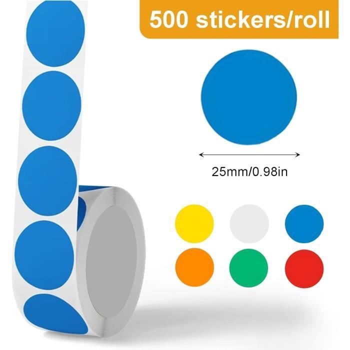 Gommettes Rondes - Non spécifié - 3000 Pièces - Autocollantes 25mm ...