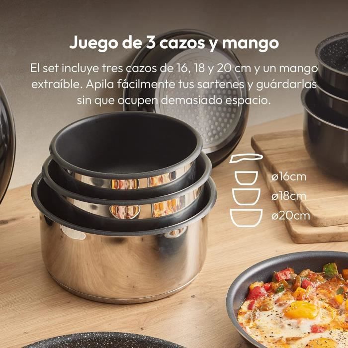 Click & Cook | Set De Casseroles 4 Pièces | Acier Inoxydable Et ...