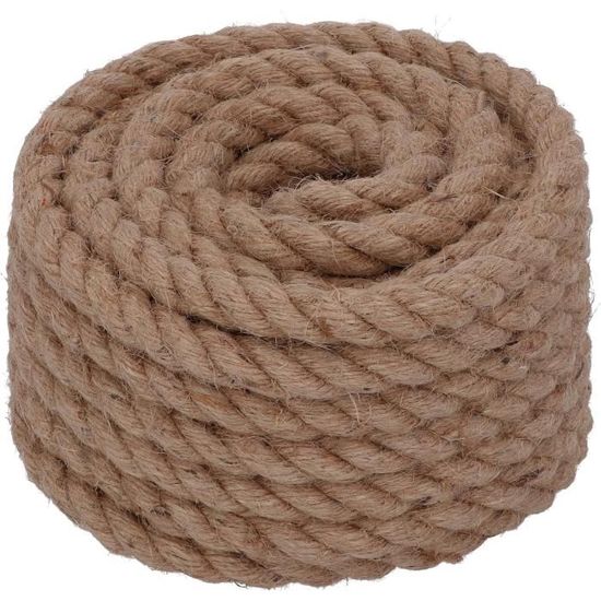 Corde de Chanvre Naturelle Corde torsadée - Corde en Chanvre Marron ...