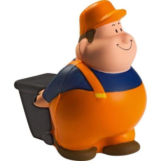Figurine - Squeezie - Mr Bert Éboueur - Orange - 10 cm - Polyuréthane ...