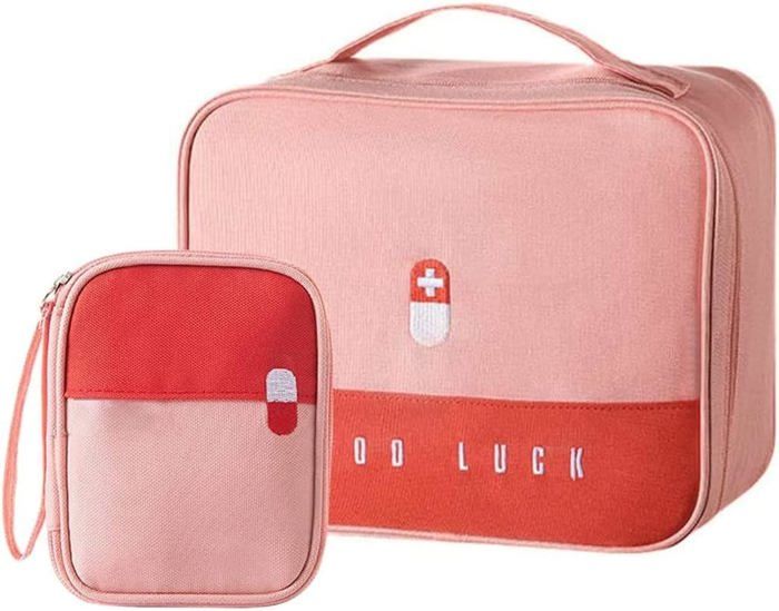 Trousse de Premiers Secours, 2 Pcs Portable Boîte Médicale Boîte, Sac de Rangement de ...