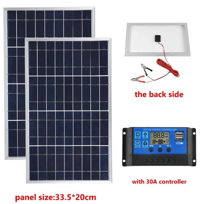 PENG - PANNEAU SOLAIRE - Kit solaire complet 600W, 12V, polycristallin ...