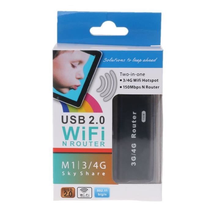 G5AA Mini Portable 3G WiFi Wlan Hotspot Client 150 Mbps USB routeur ...