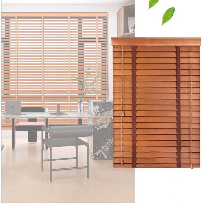 Stores Vénitiens en Bois Massif - W×H-90X100Cm-35.5X39In - Couleur(s ...