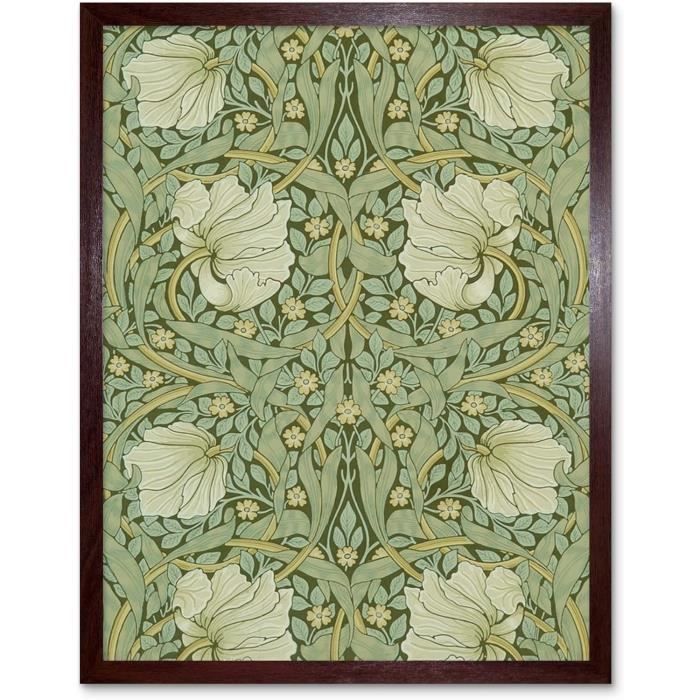 William Morris Pimpernel Arts Craft Pattern Design Art Print Framed ...