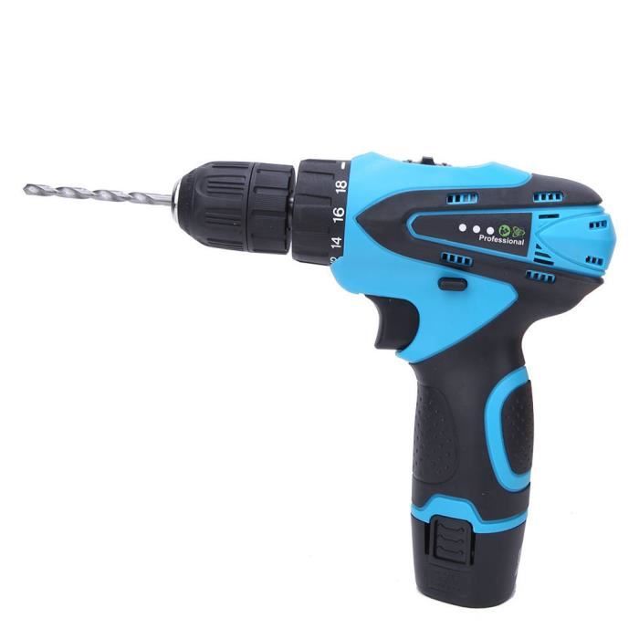 Cikonielf perceuse à pistolet Perceuse à main sans fil à deux vitesses ...