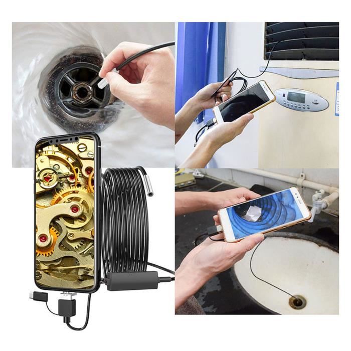 DEX Endoscope 3 Endoscope étanche haute définition 3 en 1 pour ...