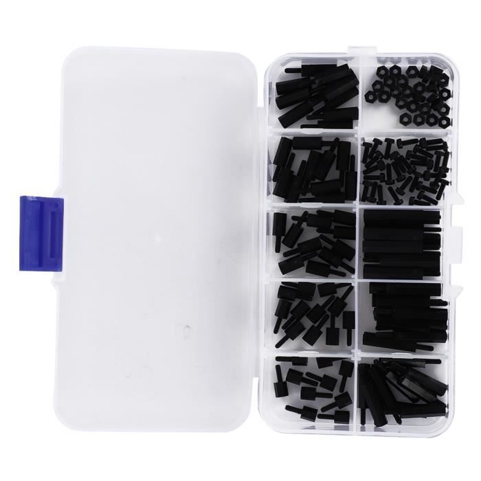 SAL Vis en nylon Kit d'assortiment d'entretoises mles et femelles, outillage ecrou Vis Vis en ...