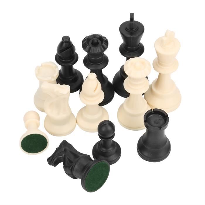 Pièces d'échecs, plastique lisse avec charpie inférieure Pièces d ...