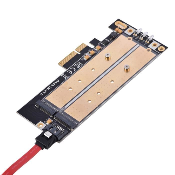 MSA Clé 2 Ports Ngff / M.2 B + M Vers La Carte Adaptateur Pci-E 4X Ssd Sata Vers Pci Express Pci ...