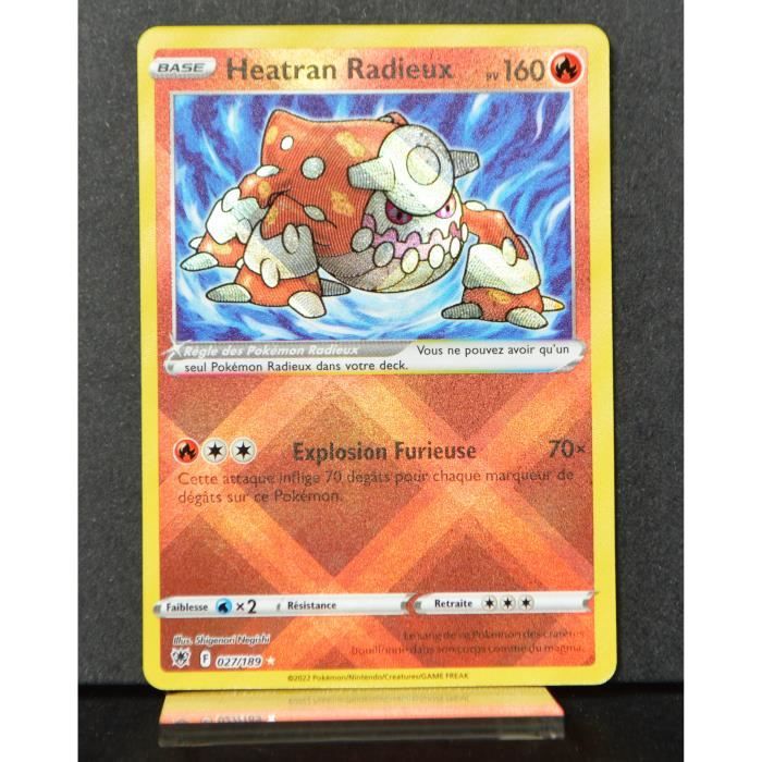 Carte Pokémon Heatran Radieux 160 PV 027-189 EB10 - Astres Radieux NEUF ...