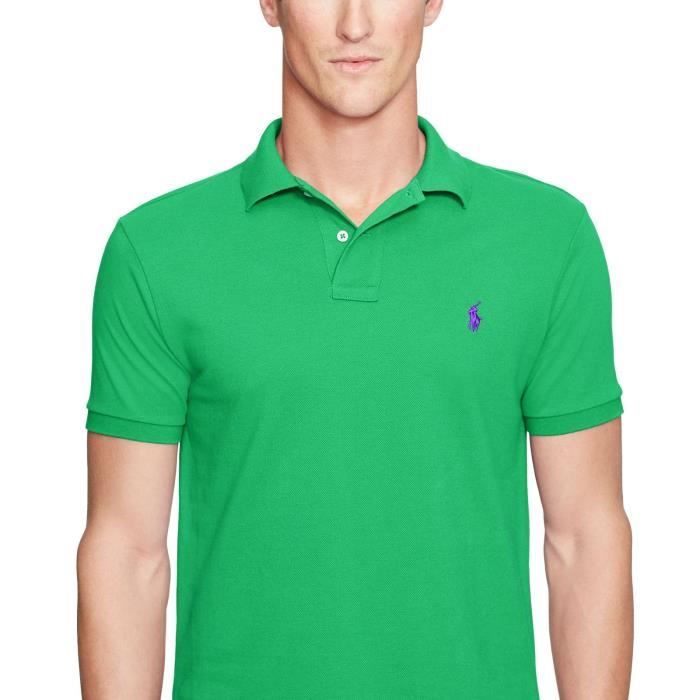 RALPH LAUREN Polo vert Slim - Fit logo - Cdiscount Prêt-à-Porter