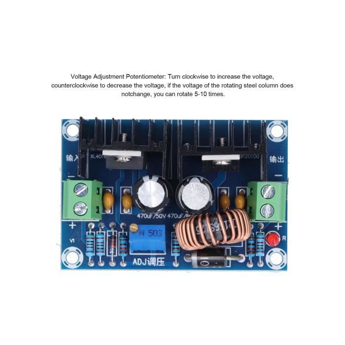Fangming-Module abaisseur CC Module Convertisseur DC Buck, 4-40V vers 1.25-36V 8A Module D ...
