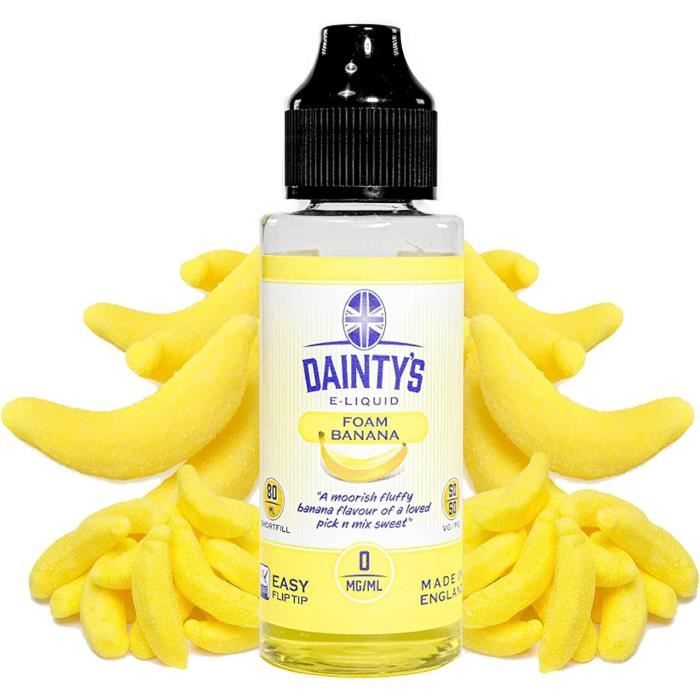 Daintys - Foam Banana - Eco Vape E-Liquid 80ml Sans Nicotine NI TABAC ...
