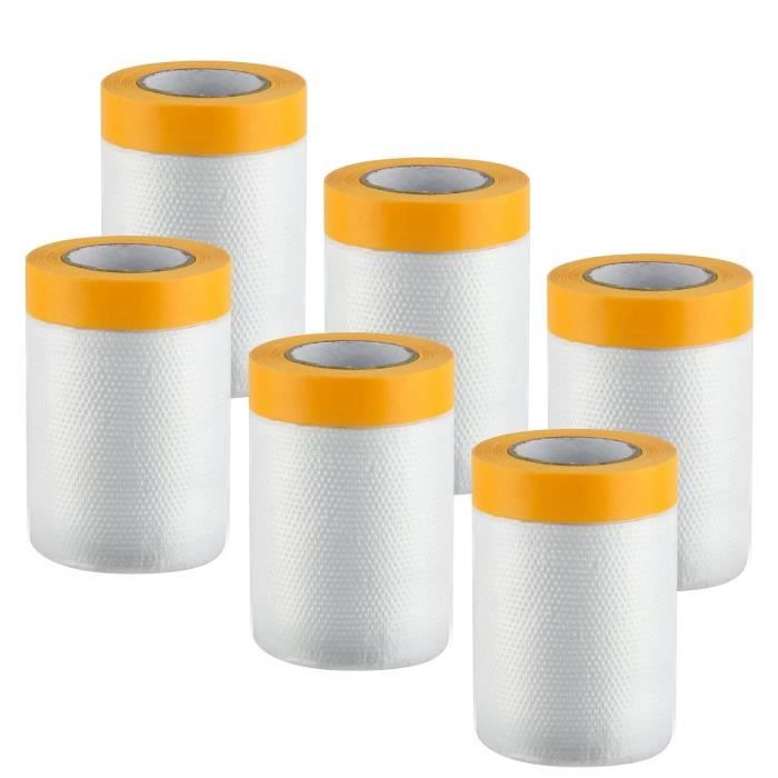 Lot de 6 rouleaux de ruban adhésif avec film de protection, film de ...