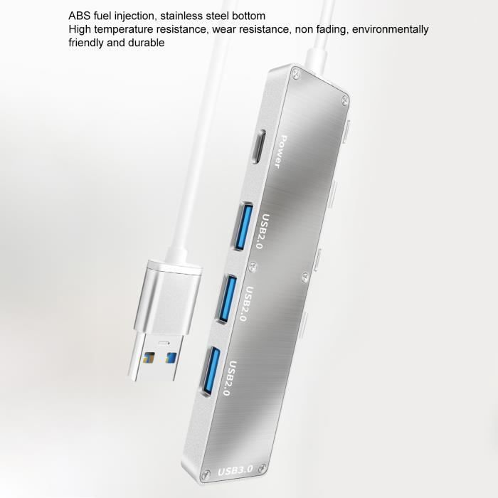 Hub USB ADS-301A, hub USB3.0 4 ports, avec 1 port USB3.0, 3 ports USB2 ...