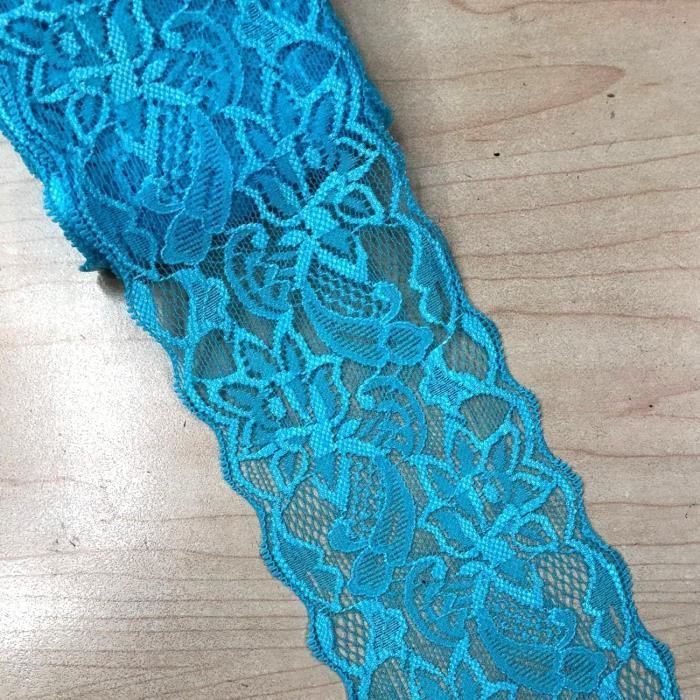 Ruban En Dentelle Élastique - 10 Mètres - Largeur : 8 Cm - Fleurs ...