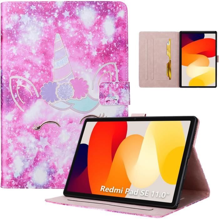 Coque Tablette Xiaomi Redmi Pad Se 11" Rayures Dorées Pu Leather ...