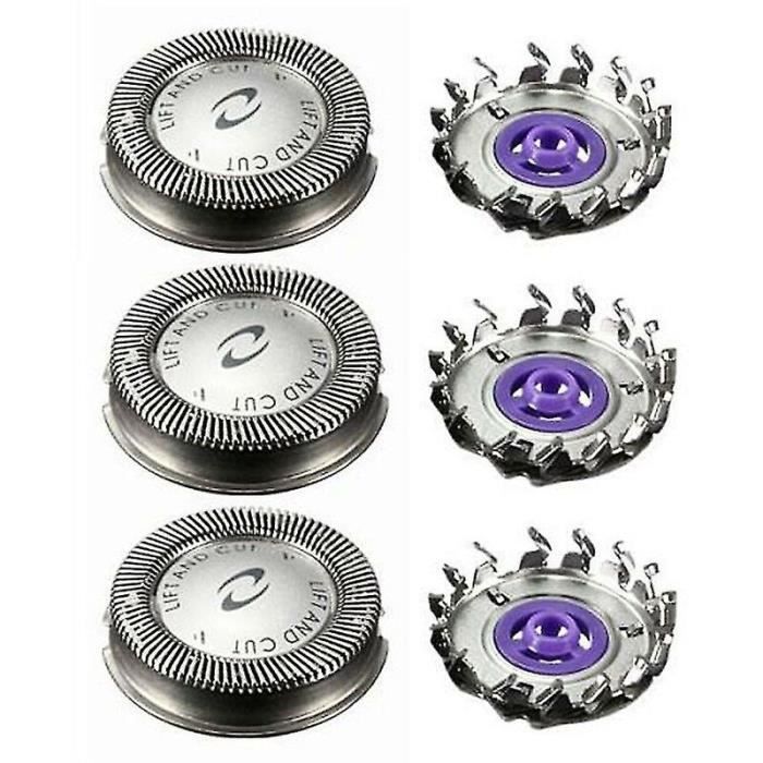 3 Pièces Tête de Rasoir Lame de Rasoir de Remplacement pour Philips Hq3 ...