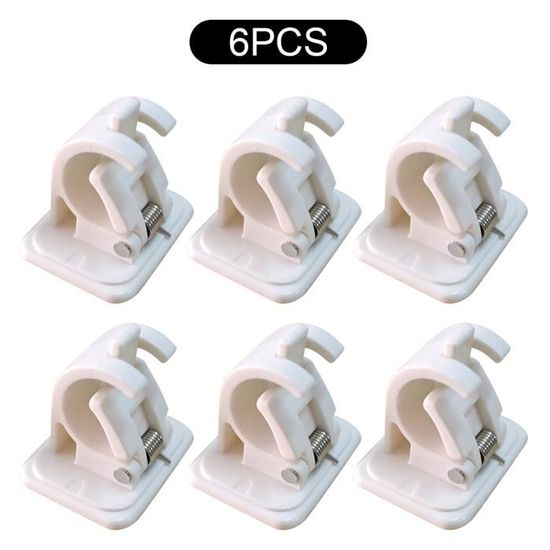 Crochet de barre transversale, 6PCS - Crochet Mural - Blanc - Auto ...