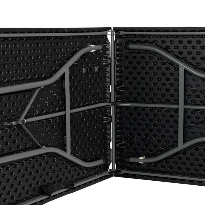 Table de réception traiteur pliante 180 cm - Catering - Noir ...