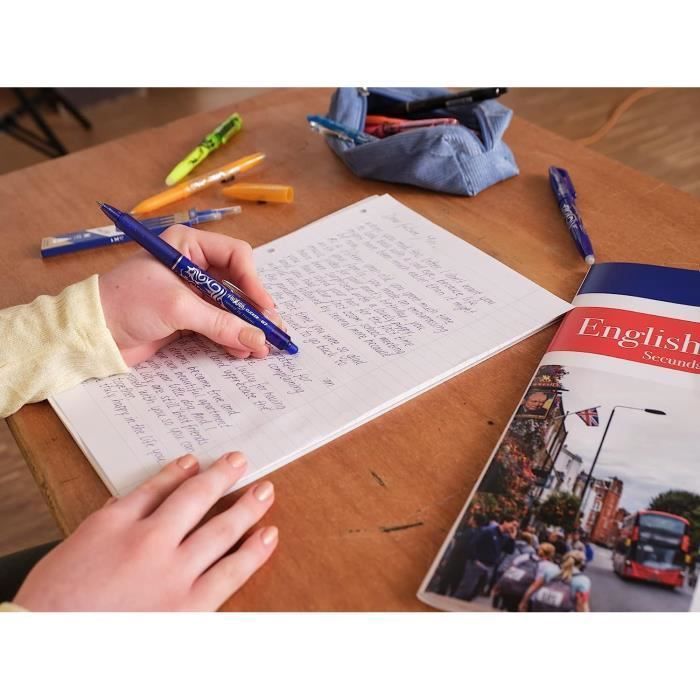 Pilot FriXion Clicker Stylo roller à friction fine effaçable – Pointe ...