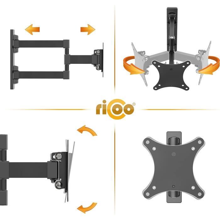 Support Murale Moniteur Orientable S7711 Inclinable Universel 13-27 ...