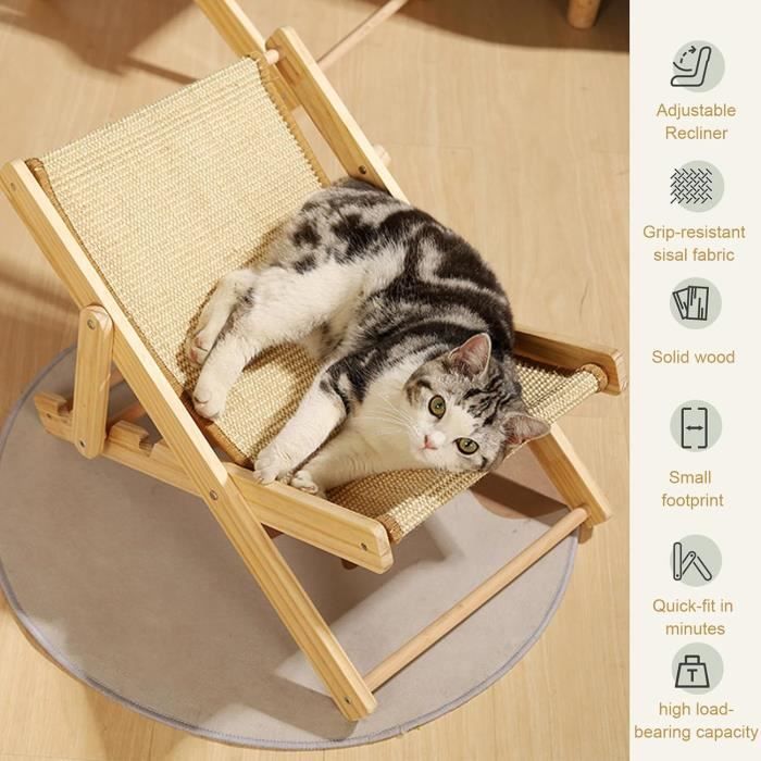 Lit Pour Chat Réglable, Hamac Pour Chat, Chaise De Balcon, Chaise ...