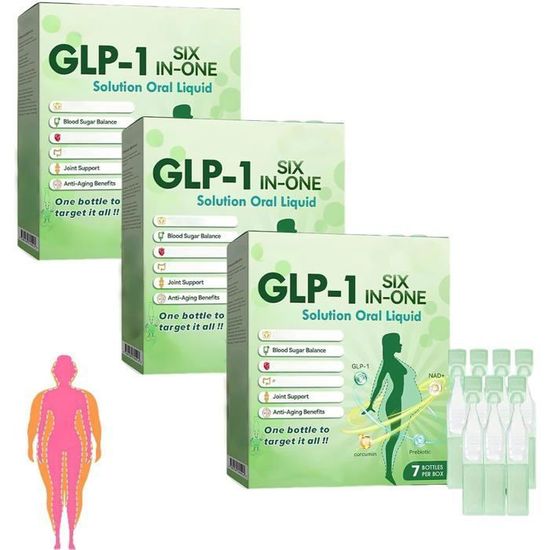 GLP-1 SIX-IN-ONE Health Solution Oral Liquid, GLP-1 Drops, Professional ...