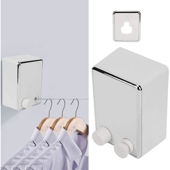 Corde À Linge Rétractable Murale Acier Inoxydable Séchage Ligne Lessive ...