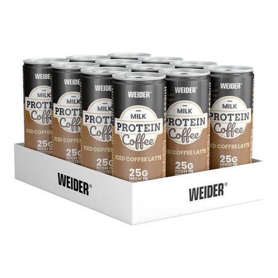 Boissons protéinées Weider - Milk Protein Shake - Iced Coffee Latte Pack de 12 - Cdiscount Sport