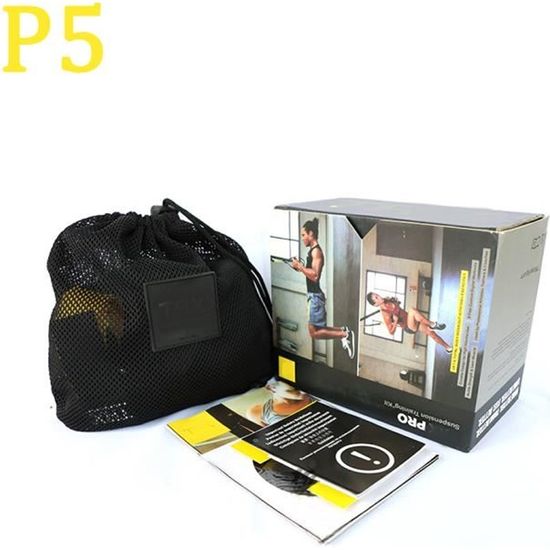 PRO 5 - TRX Sangle de suspension Noir/Jaune - Cdiscount Sport