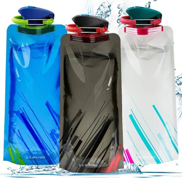 Bouteilles D'eau Pliables PortableBouteille d'eau Réutilisable Flexible ...