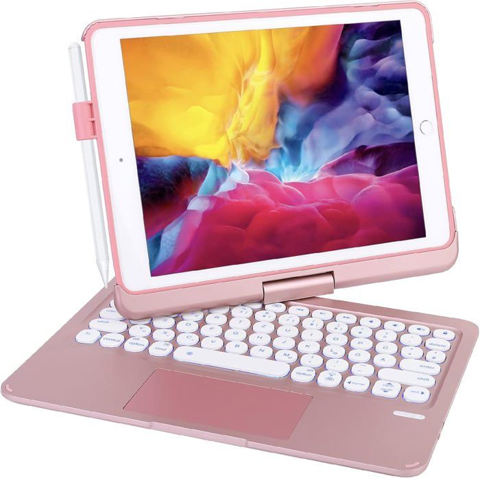 Étui Pour Ipad 9 8e 7e Génération Avec Clavier Qwertz Allemand