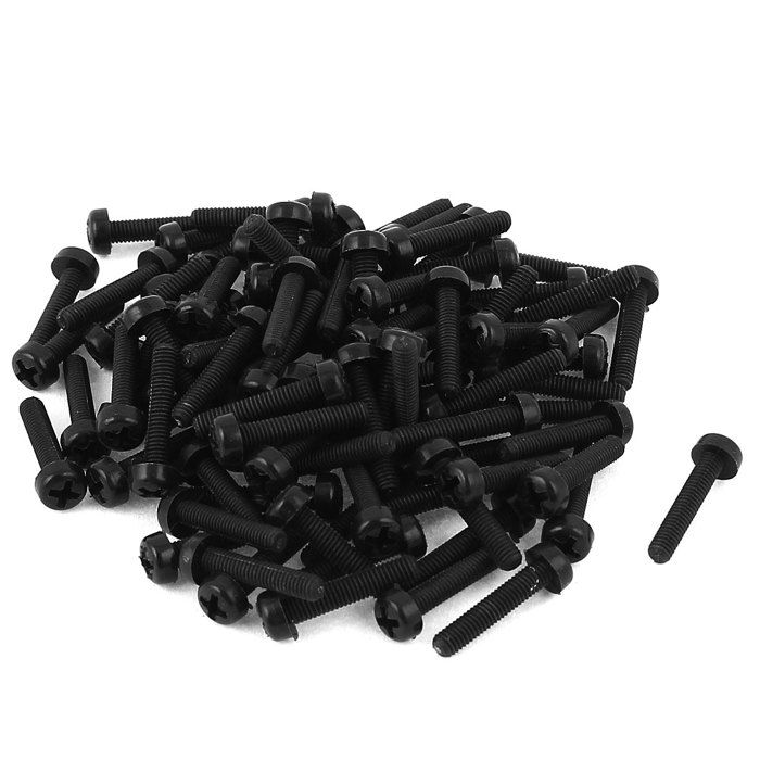 Vis SOURCING MAP M3x15mm Vis Nylon Machine Croix Tête Noir 50Pcs - Cdiscount Bricolage