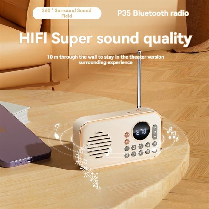 Radio FM Portable Rechargeable Haut-Parleur Bluetooth Sans Fil Surround ...