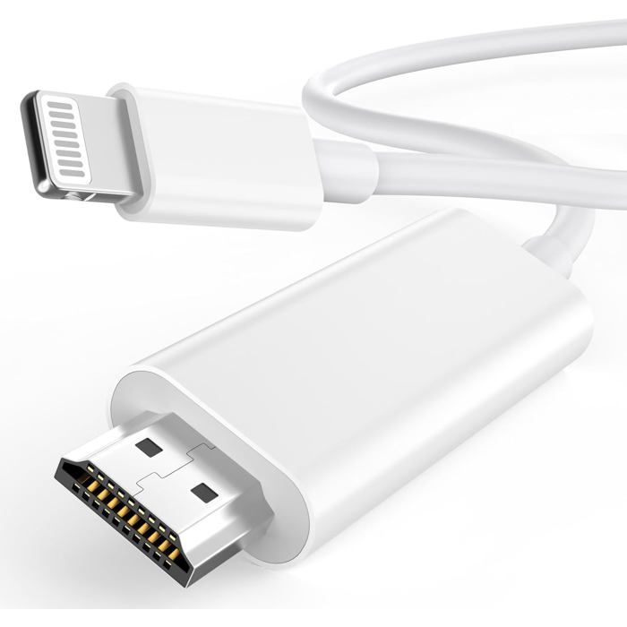 [Certifié Apple Mfi] Câble Adaptateur Lightning Vers Hdmi Apple Pour ...