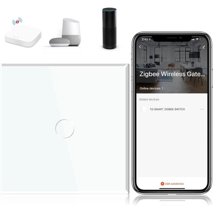 Smart Zigbee Interrupteur Mural Encastrable Wifi Avec Capteur Tactile ...