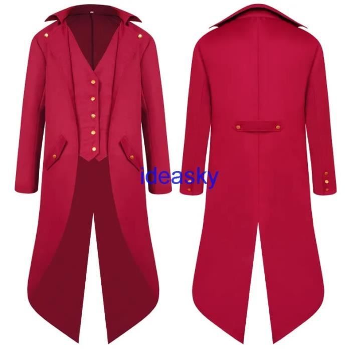 Smoking rétro médiéval - M - Rouge - Costume pour hommes - Cosplay ...