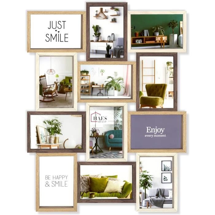 Galerie Alvesta-Cadre Photo Multivues Bois-Mural Pêle-Mêle Dans Les ...