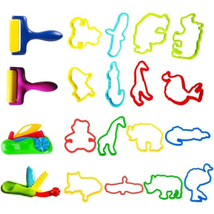 42 Pcs Moules en Pâte à Modeler Fleur Poisson Arbre Animal Étoile ...