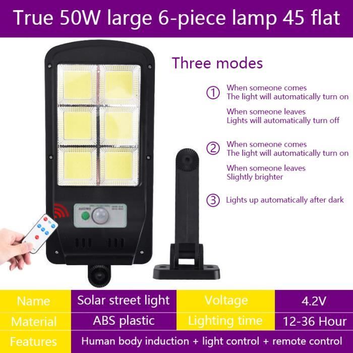 50W-PIR - Applique murale Led avec réflecteur solaire, imperméable ...