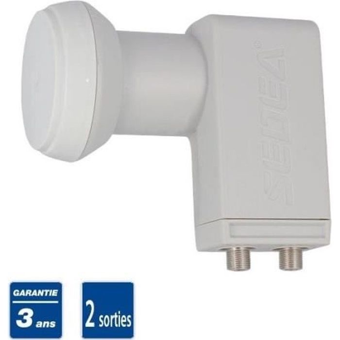 LNB TWIN 2 DOUBLE SORTIES INDEPENDANTES TETE SATELLITE HD ASTRA HOTBIRD ...