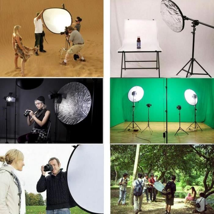 Duokon Panneau réflecteur 5 en 1 5 en 1 Panneau Réflecteur Pliable Rond ...