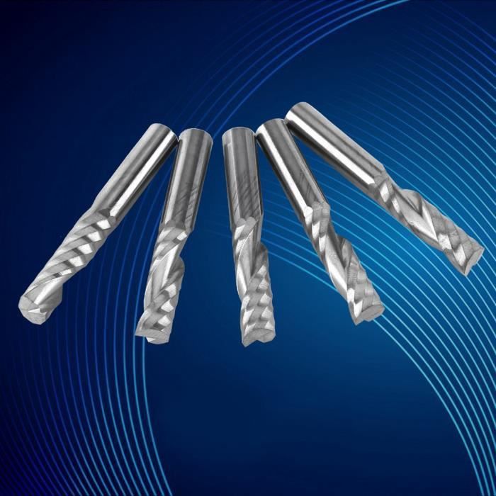 HEG fraise en bout à cannelure unique Fraise en Bout, 5pcs 6mm Tige en ...