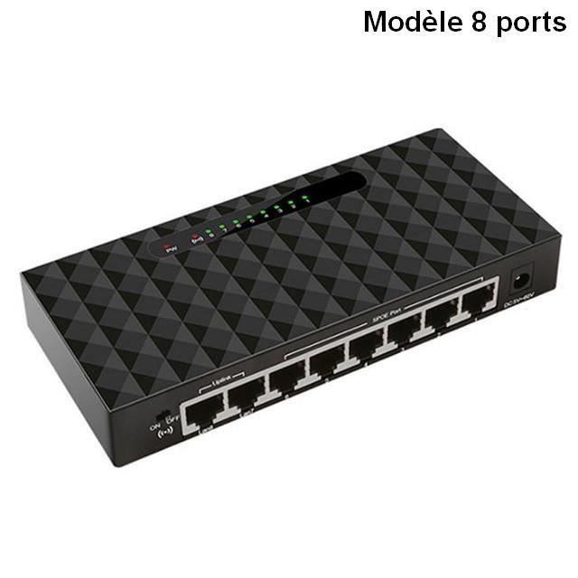 Switch Réseau Ethernet Gigabit VLAN Intelligent 10/100/1000 Mbps - 8 ...