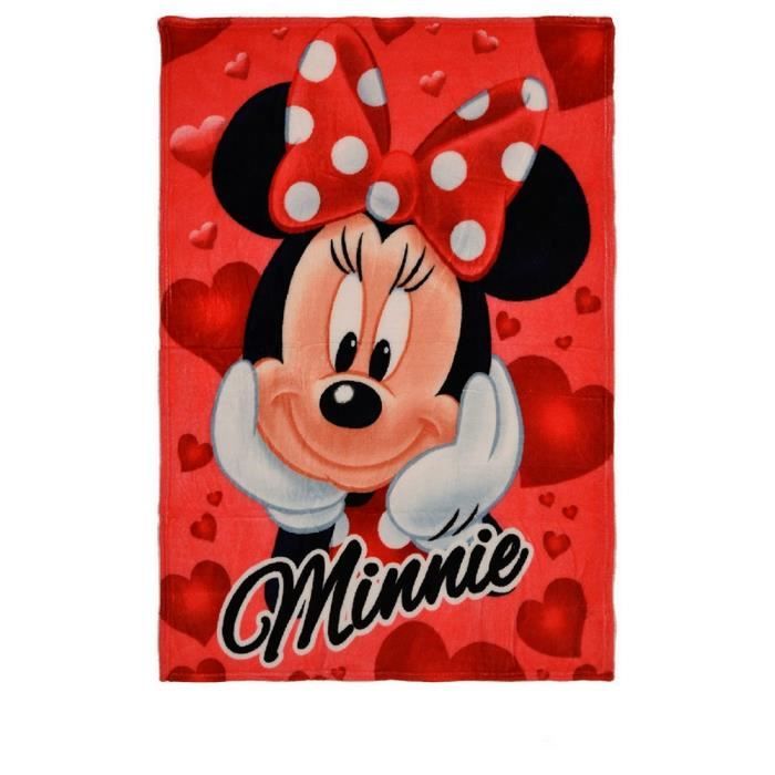 Plaid polaire Minnie Mouse couverture coeur GUIZMAX - Cdiscount Maison